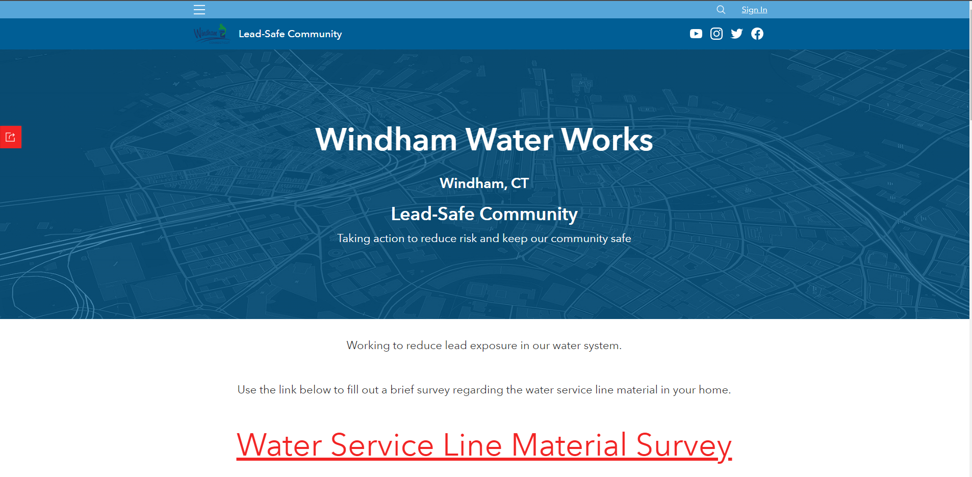 Windham, CT Water Works Lead Service Line Inventory - CAI Technologies