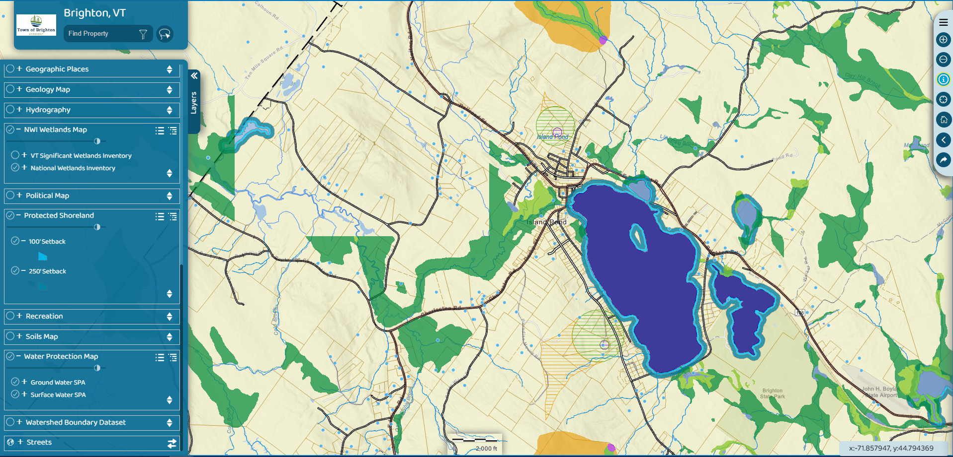Brighton, VT Data Model Conversion and Online GIS Hosting - CAI ...
